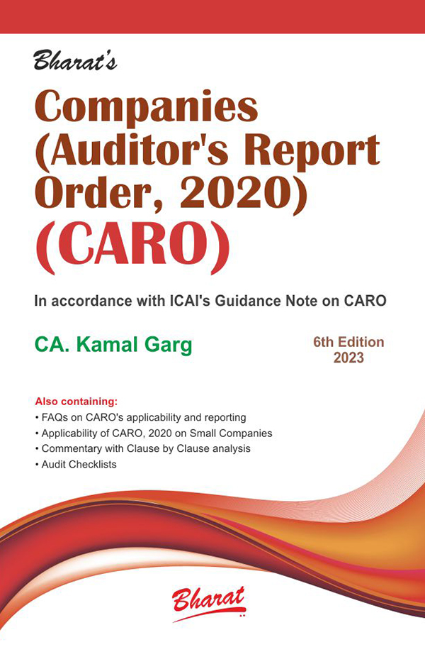 Companies (Auditor’s Report) Order, 2020 (CARO) Book at 25 Discount