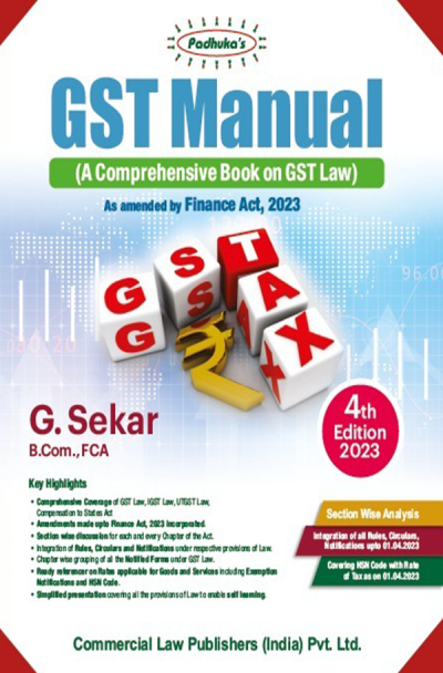 GST Manual (A Comprehensive book on GST Law) book at 27% Discount