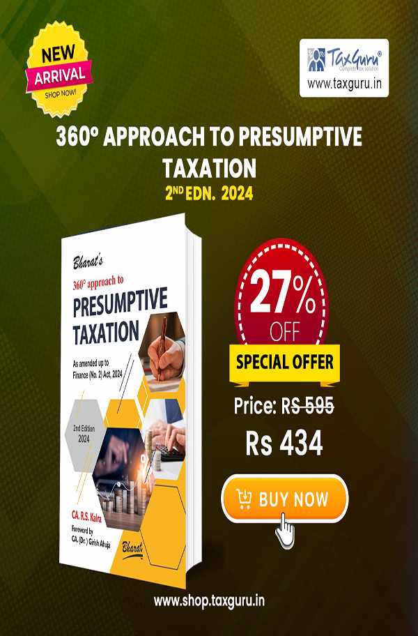 360° Approach to Presumptive Taxation – 27% Off + Free Shipping
