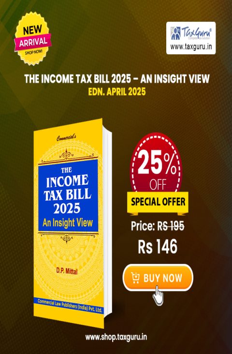 Income Tax Bill 2025 – D.P. Mittal – 25% Off + Shipping