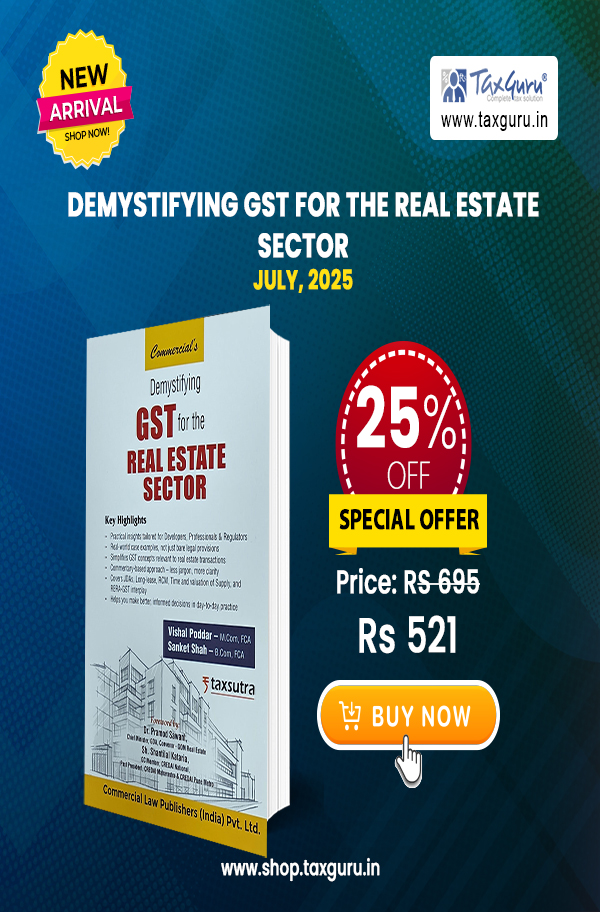 Demystifying GST – Real Estate Sector 2025 Book