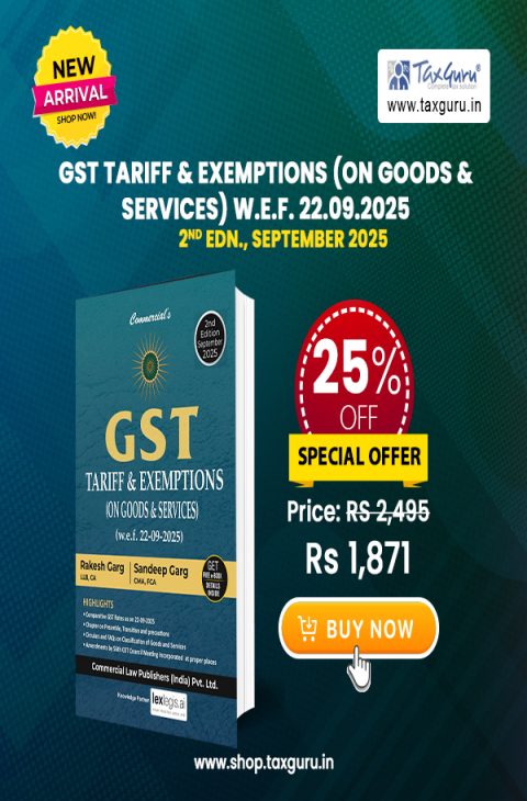 GST Tariff & Exemptions – 2nd Edn. Sept 2025