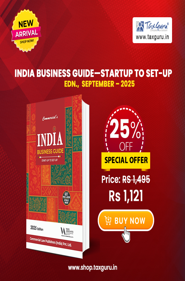 India Business Guide – Startup to Set-up 2025 - Book