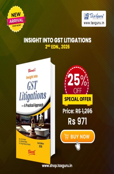 Insight into GST Litigations 2026 – 25% Off, Free Shipping